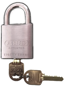 Abus padlock keys store